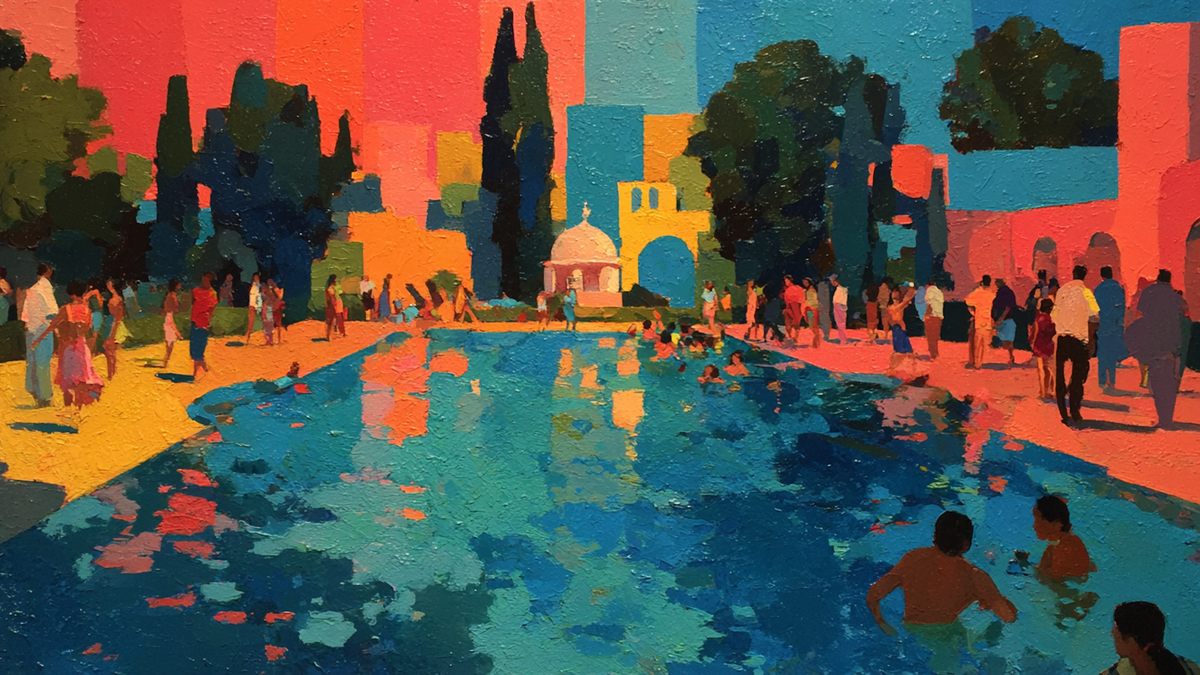 Poolside Afternoon | 4K TV Art Download | Art For Frame