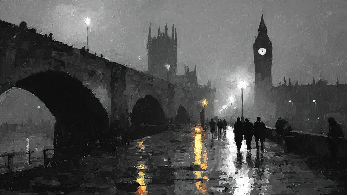 Thames in the Fog | 4K TV Art Download | Art For Frame