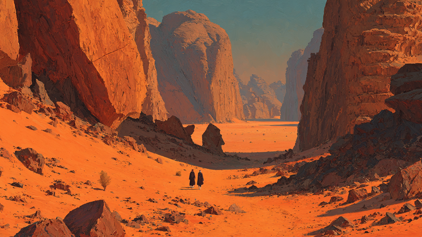 Wadi Rum Sienna Formations | 4K TV Art Download | Art For Frame